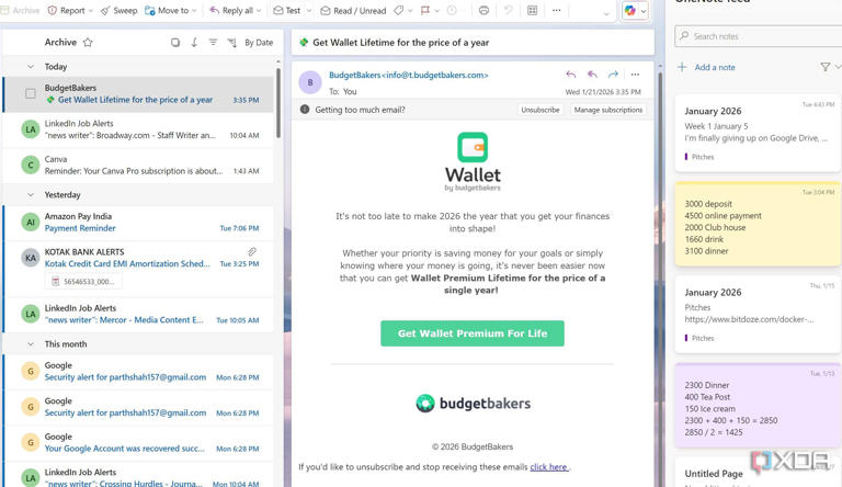 Outlook has a note-taking app hiding in plain sight – and now I use it ...