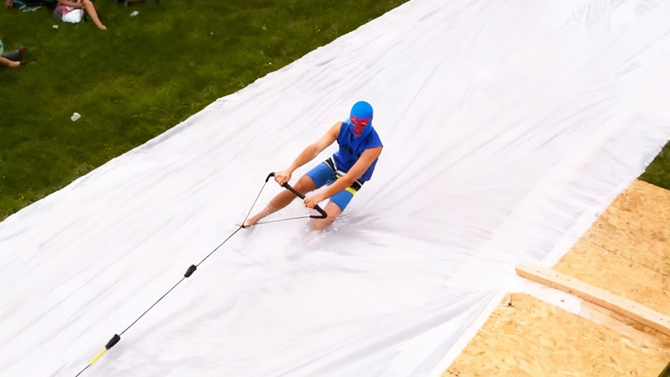 This slip and slide gets out of control