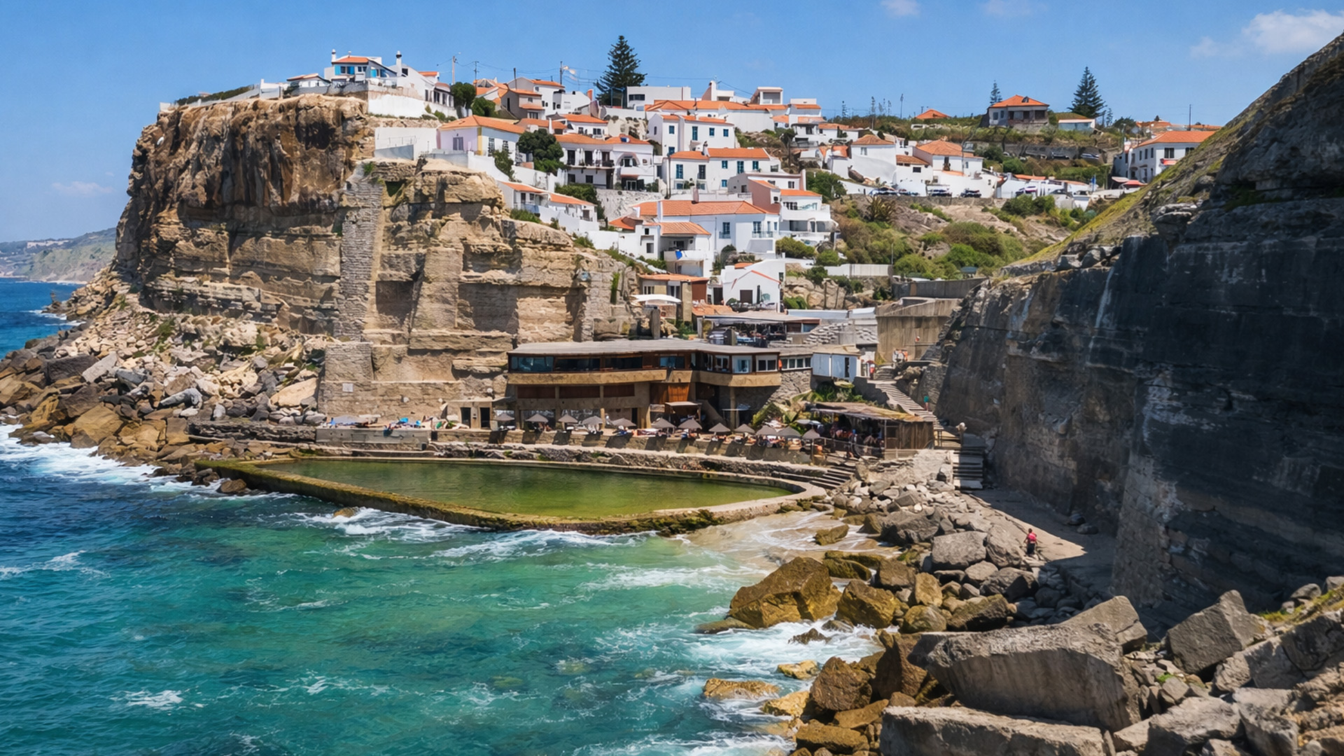 This village was built on a cliff
