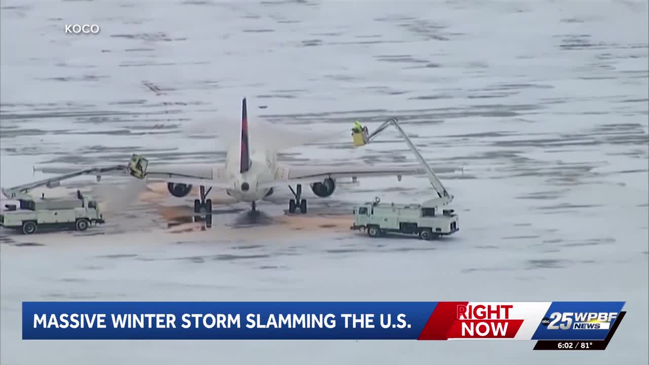 Major storm disrupts flights through nation
