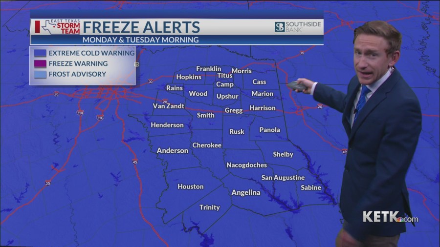 Sunday night forecast: Extreme cold warning for the next 2 nights