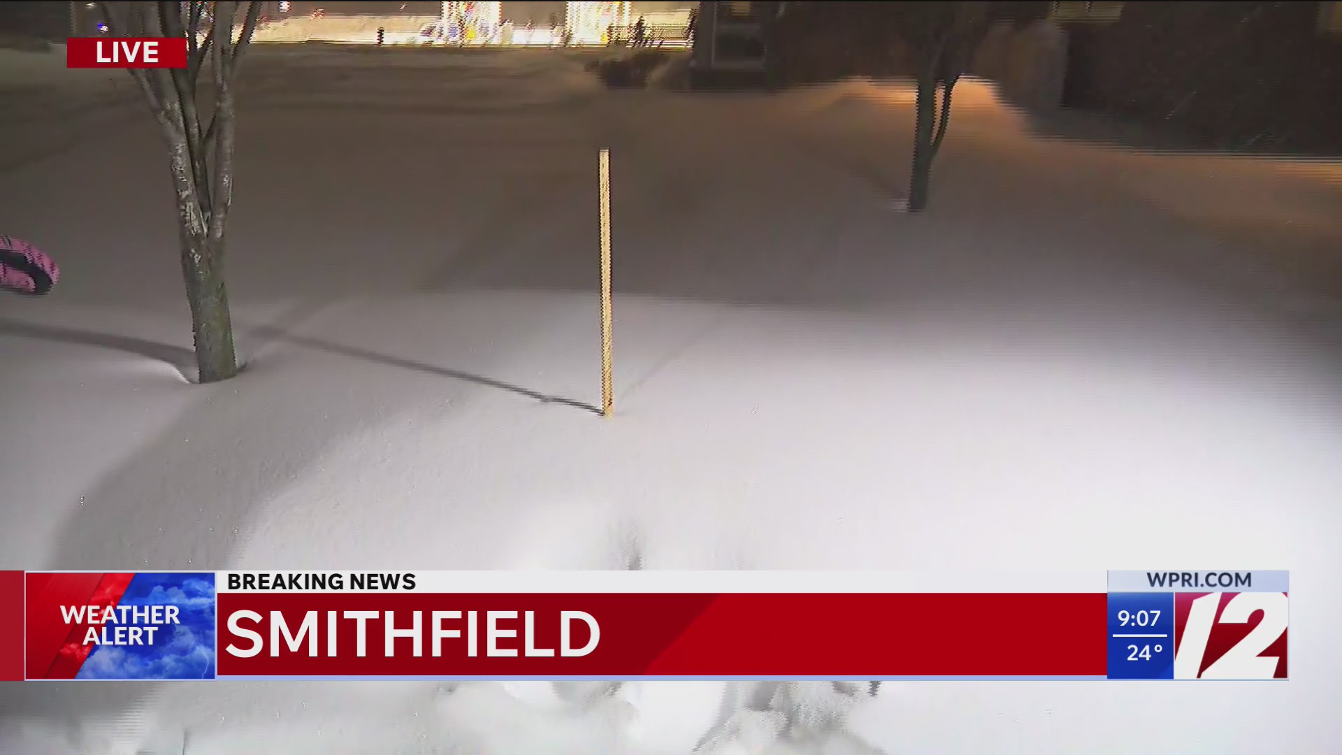 Snowstorm update: Smithfield, Sunday 9 pm