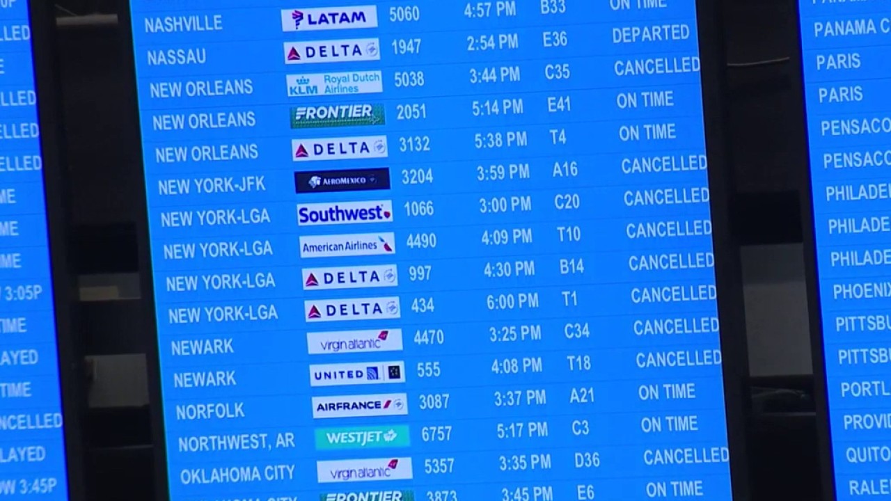 1,000+ flights canceled at Hartsfield-Jackson Airport