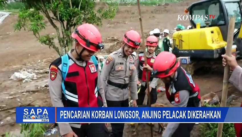 Pencarian longsor Cisarua masuki hari ketiga, anjing pelacak dikerahkan ...