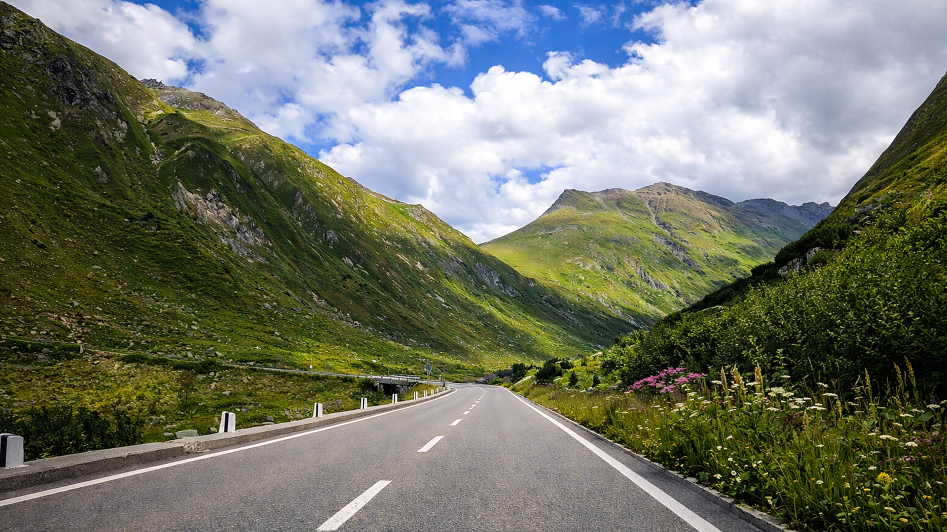 Driving Furka Pass Switzerland iconic alpine road (4K)