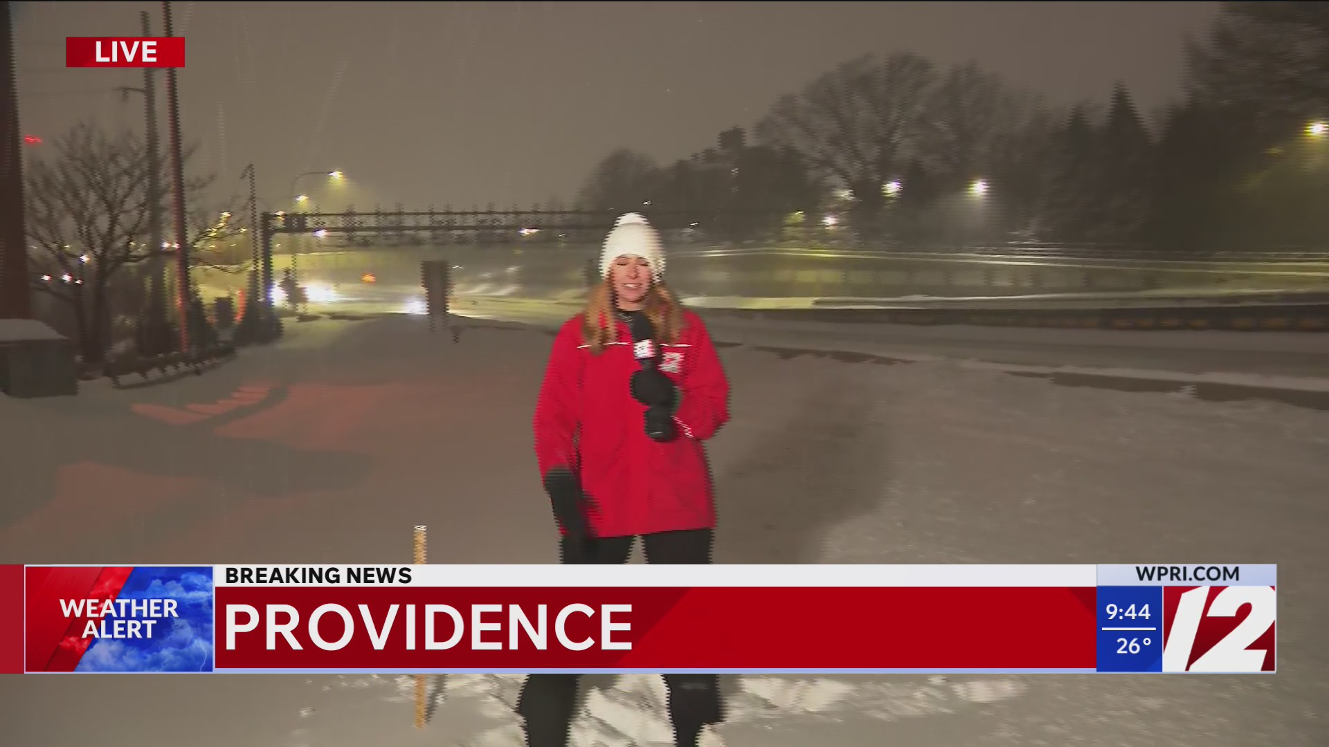 Sunday 9:30 pm: Providence sees over foot of snow