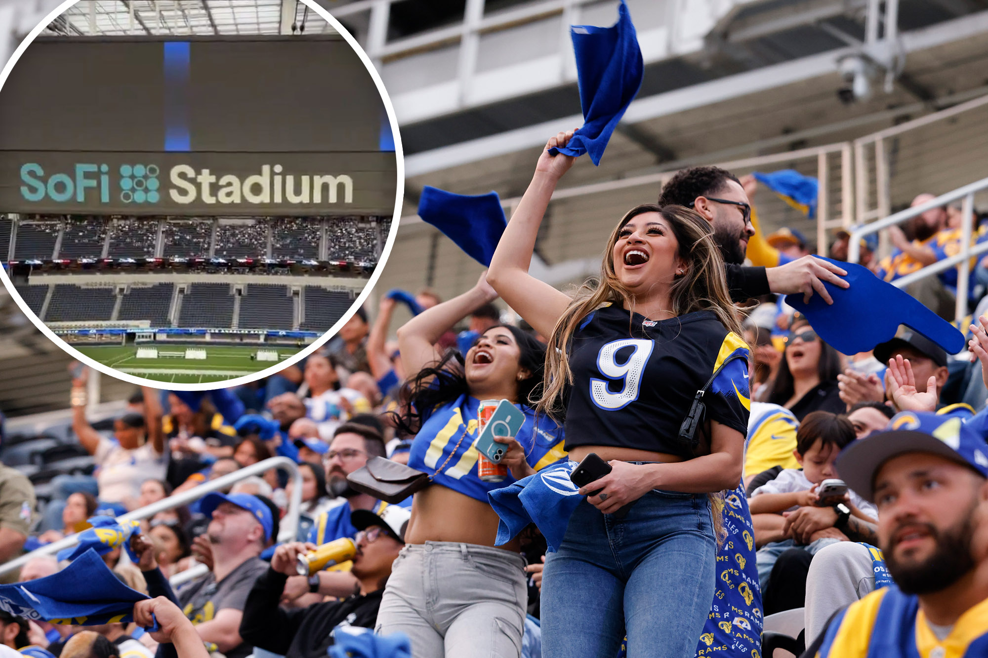Rams’ watch party hits snag as SoFi Stadium screen goes dark