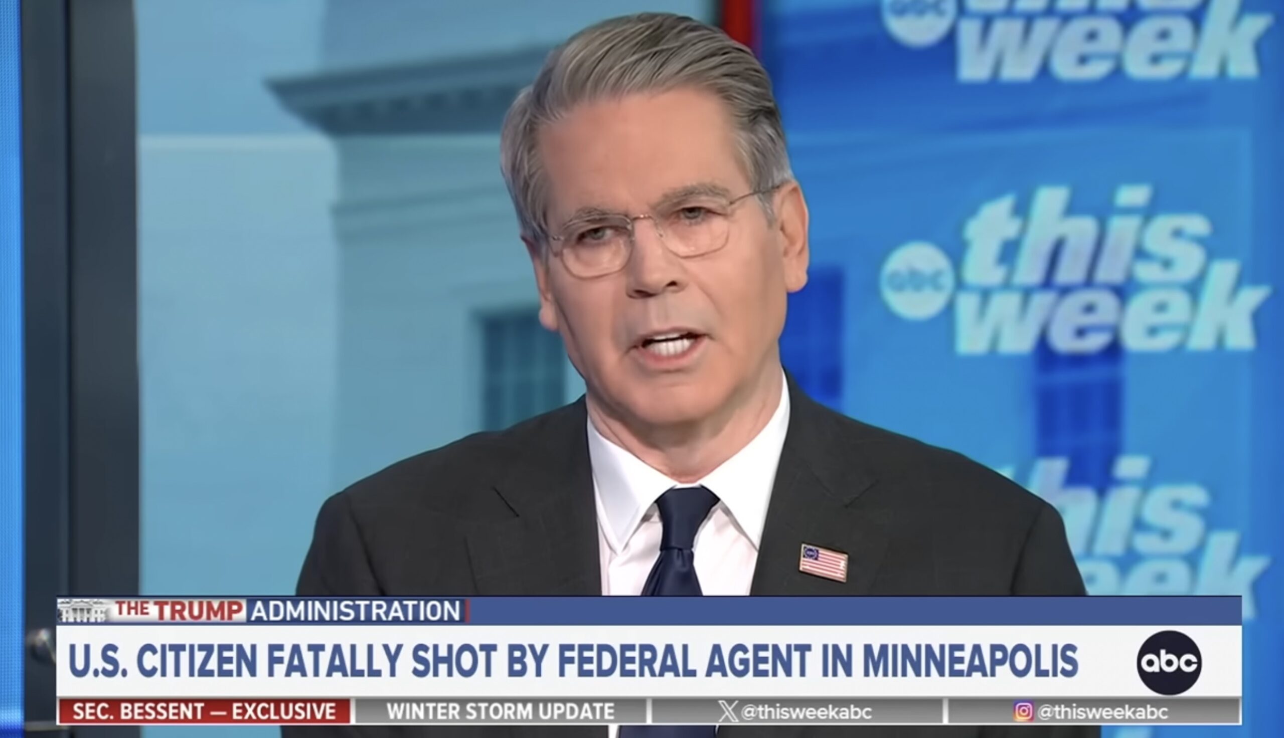 Scott Bessent brawls with ABC’s Jonathan Karl over Alex Pretti shooting ...