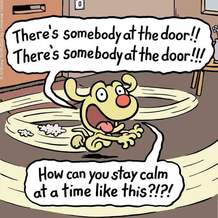 Artist makes 29 hilarious one-panel comics about a cute dog and his ...