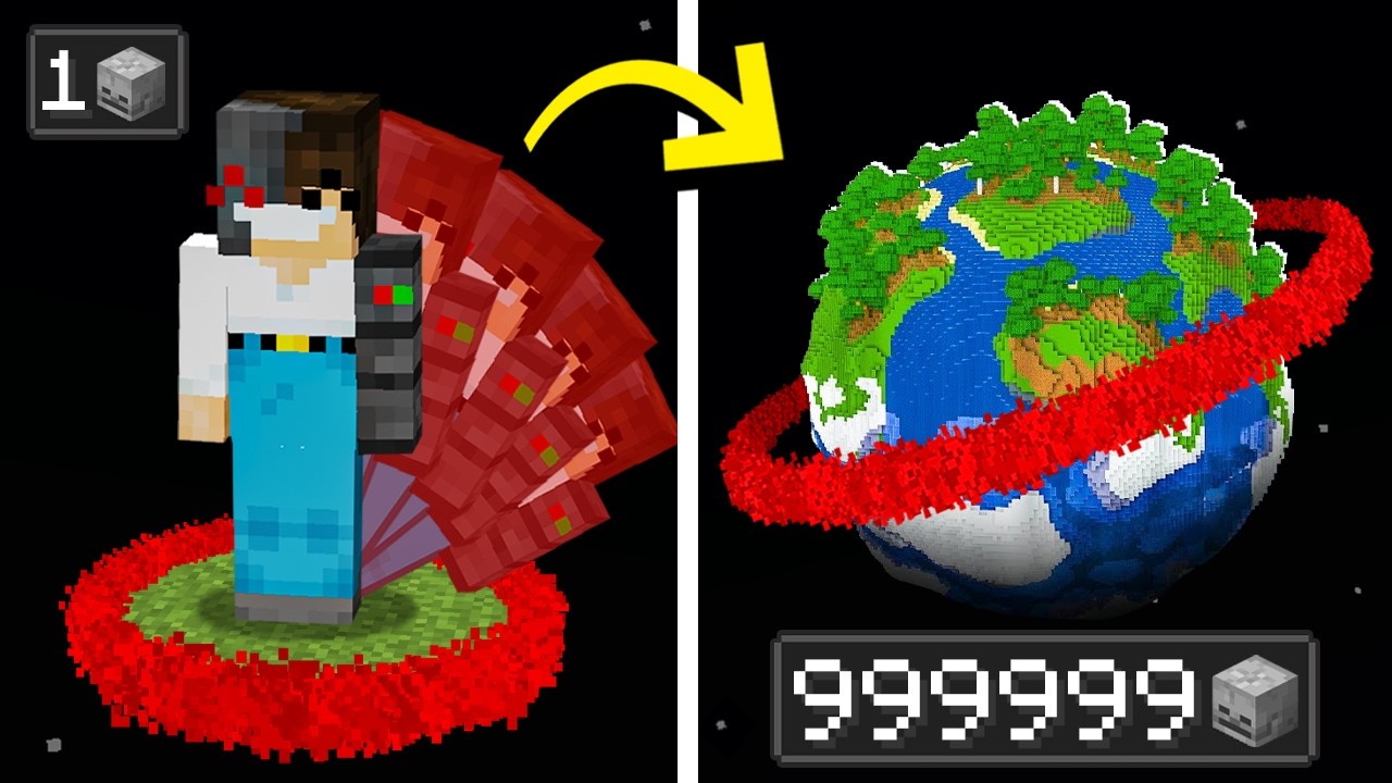 Minecraft, but my deaths = world size
