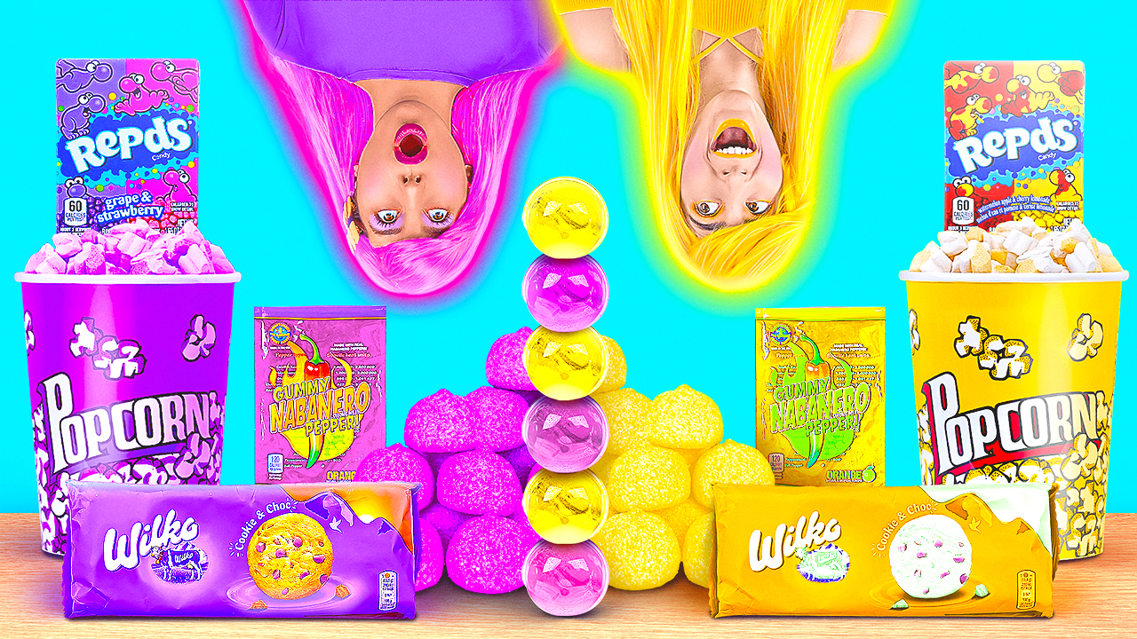 Color clash challenge: 24 hours of eating in purple or yellow!