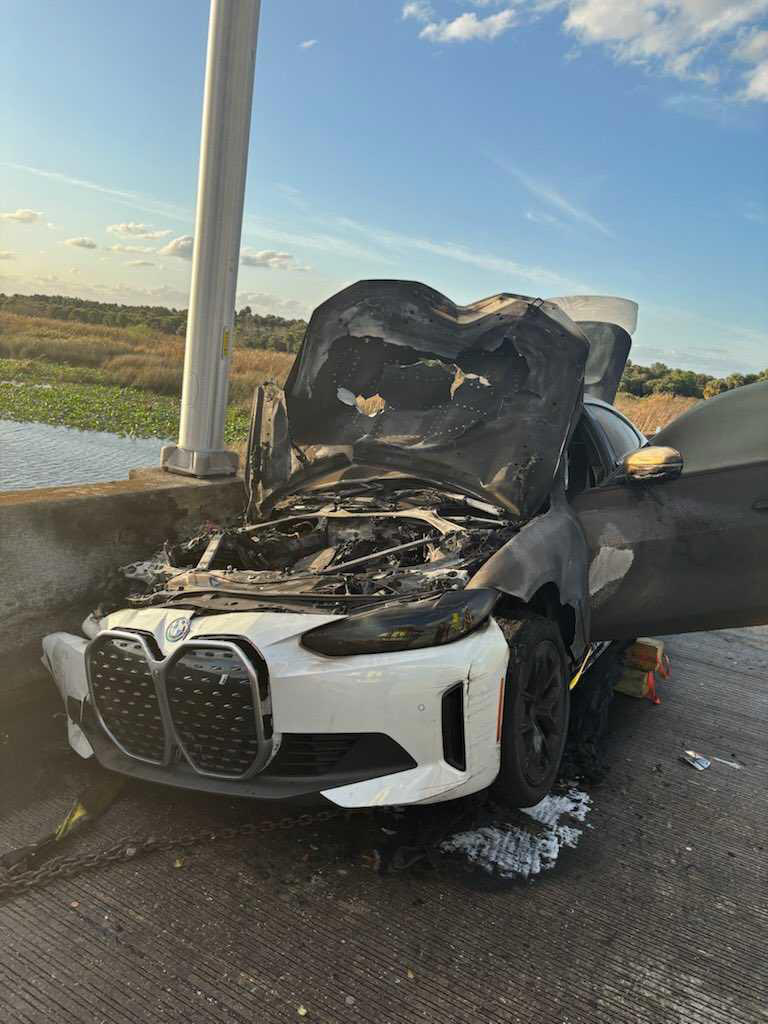 Electric vehicle fire causes shutdown of SR 417 southbound in Sanford