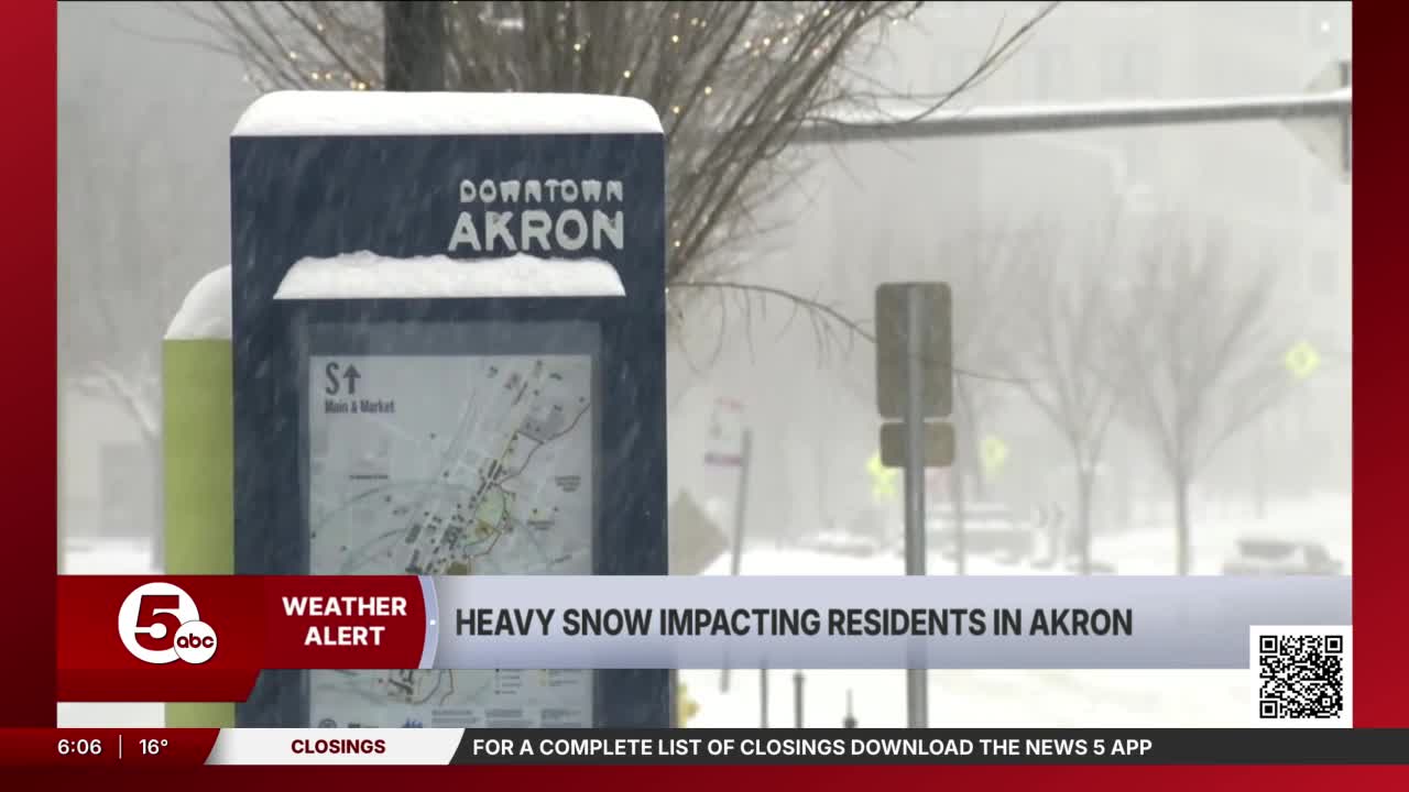 Heavy snow impacts residents in Akron