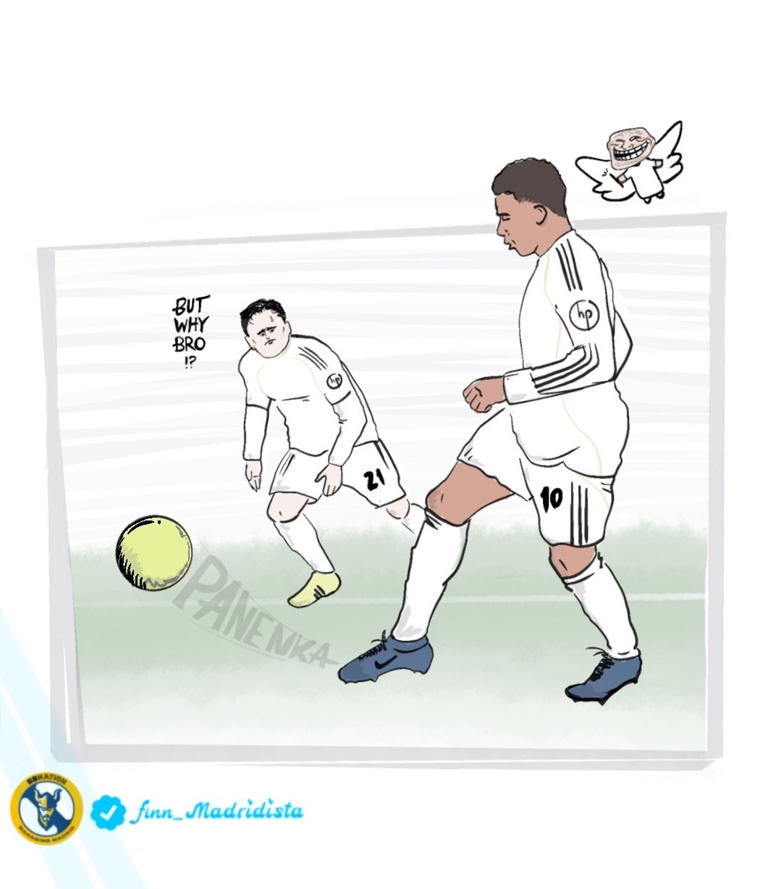 Drawing board: Mbappe playfully trolling Brahim