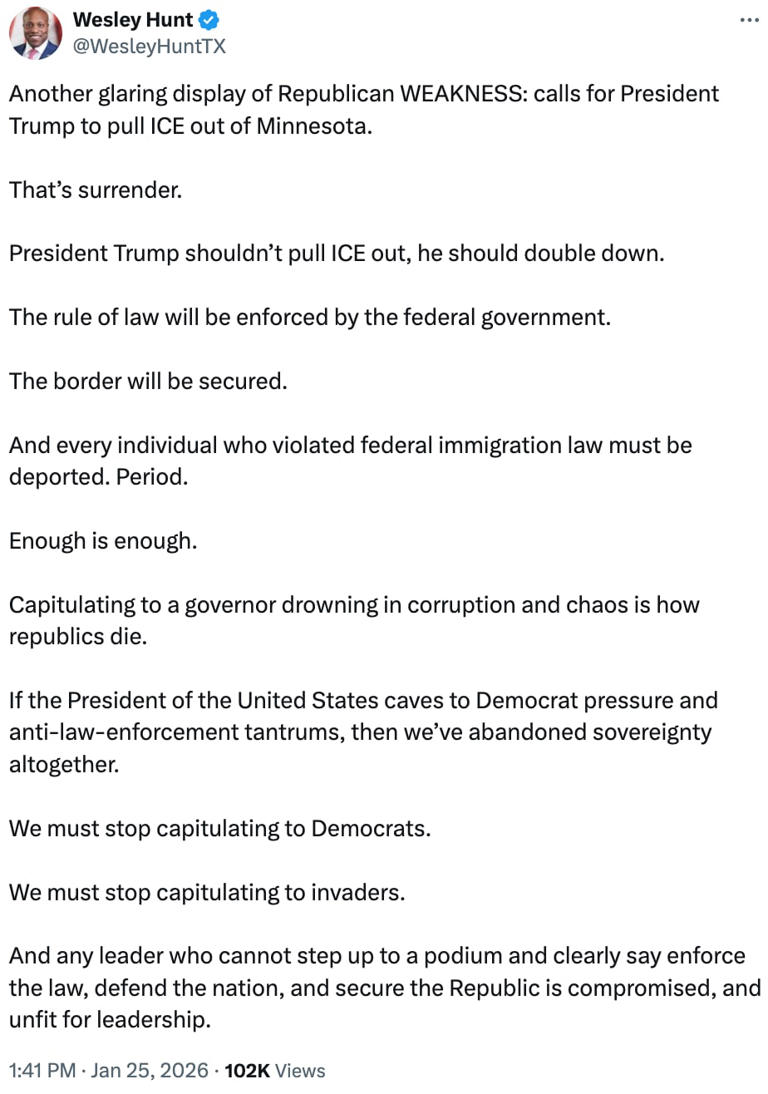MAGA rep rallying behind ICE skipped vote to fund goons