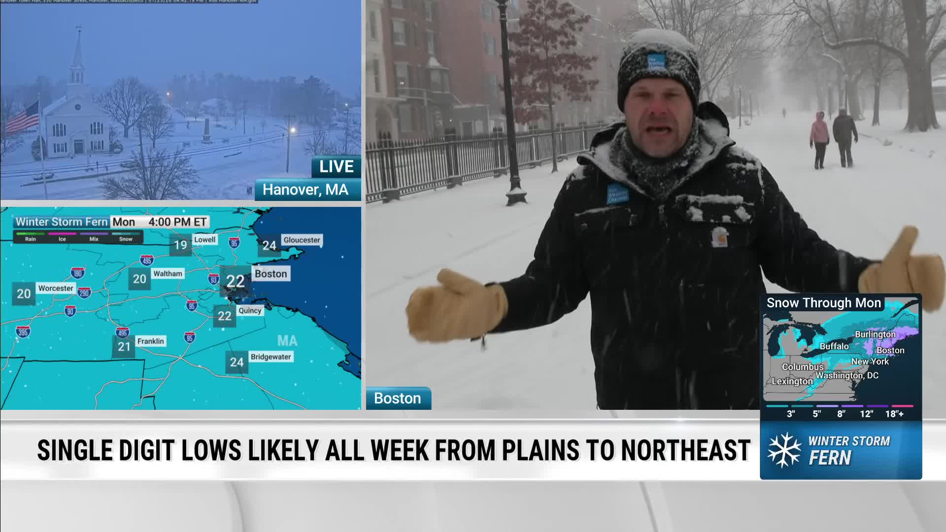 Winter storm Fern slams into Boston