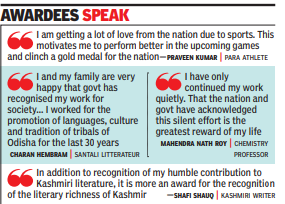 Hinterland's 'unsung heroes' on Padma rolls