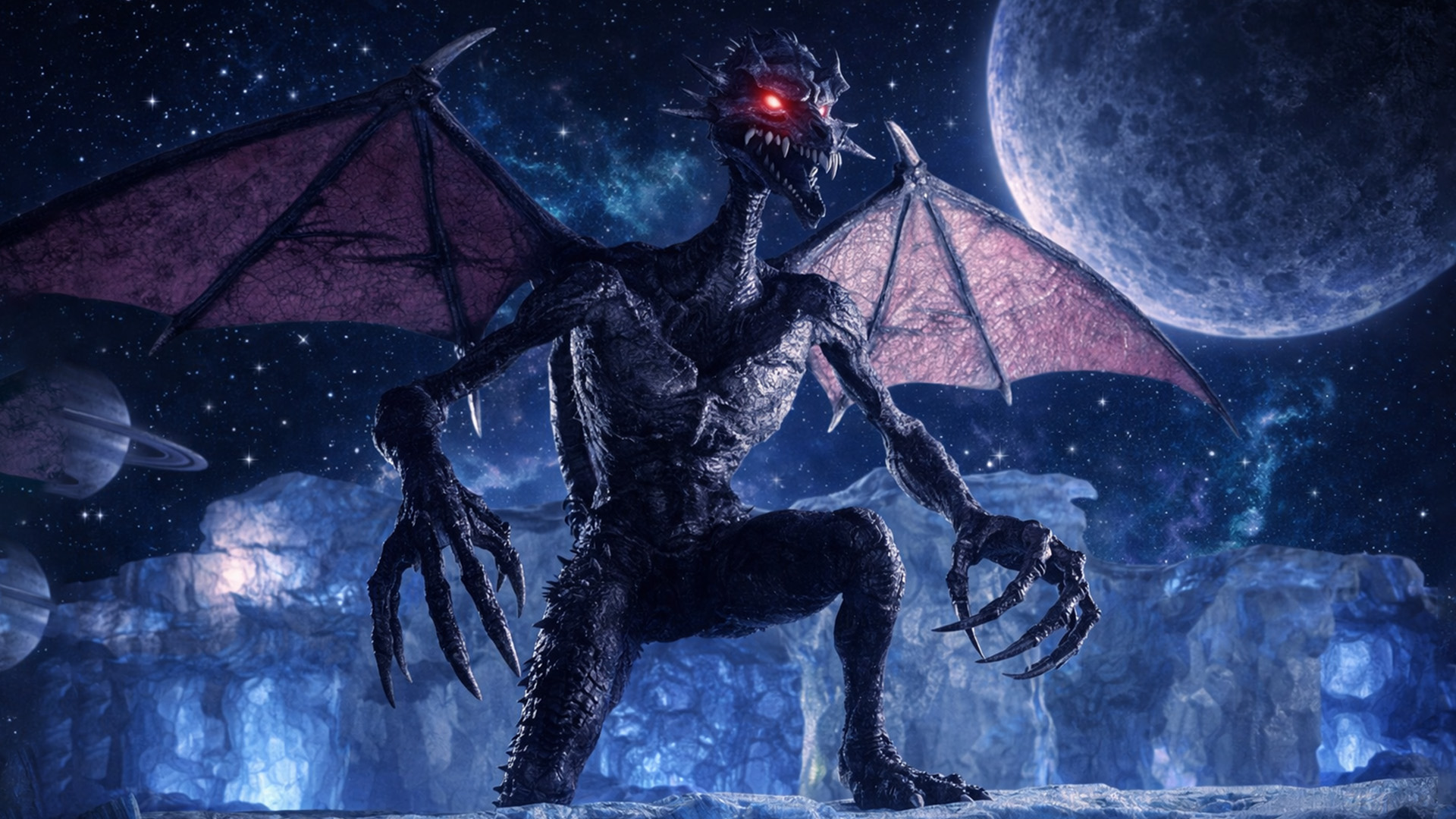 Creating a space dragon for a film set