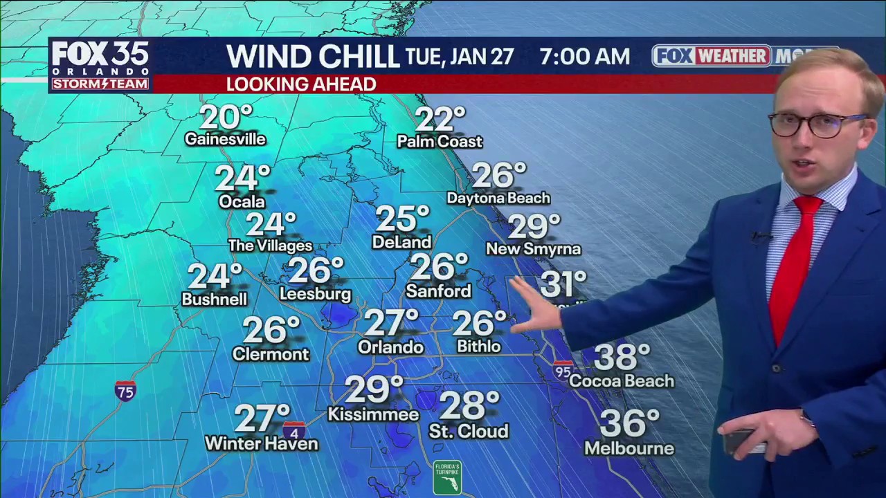 Orlando weather forecast: Major cold returning to Florida