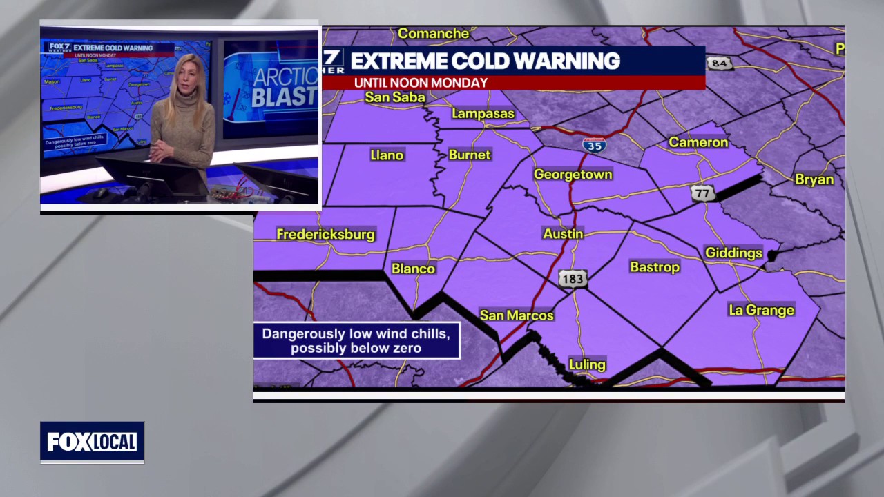 Austin weather: Extreme cold warning until Monday