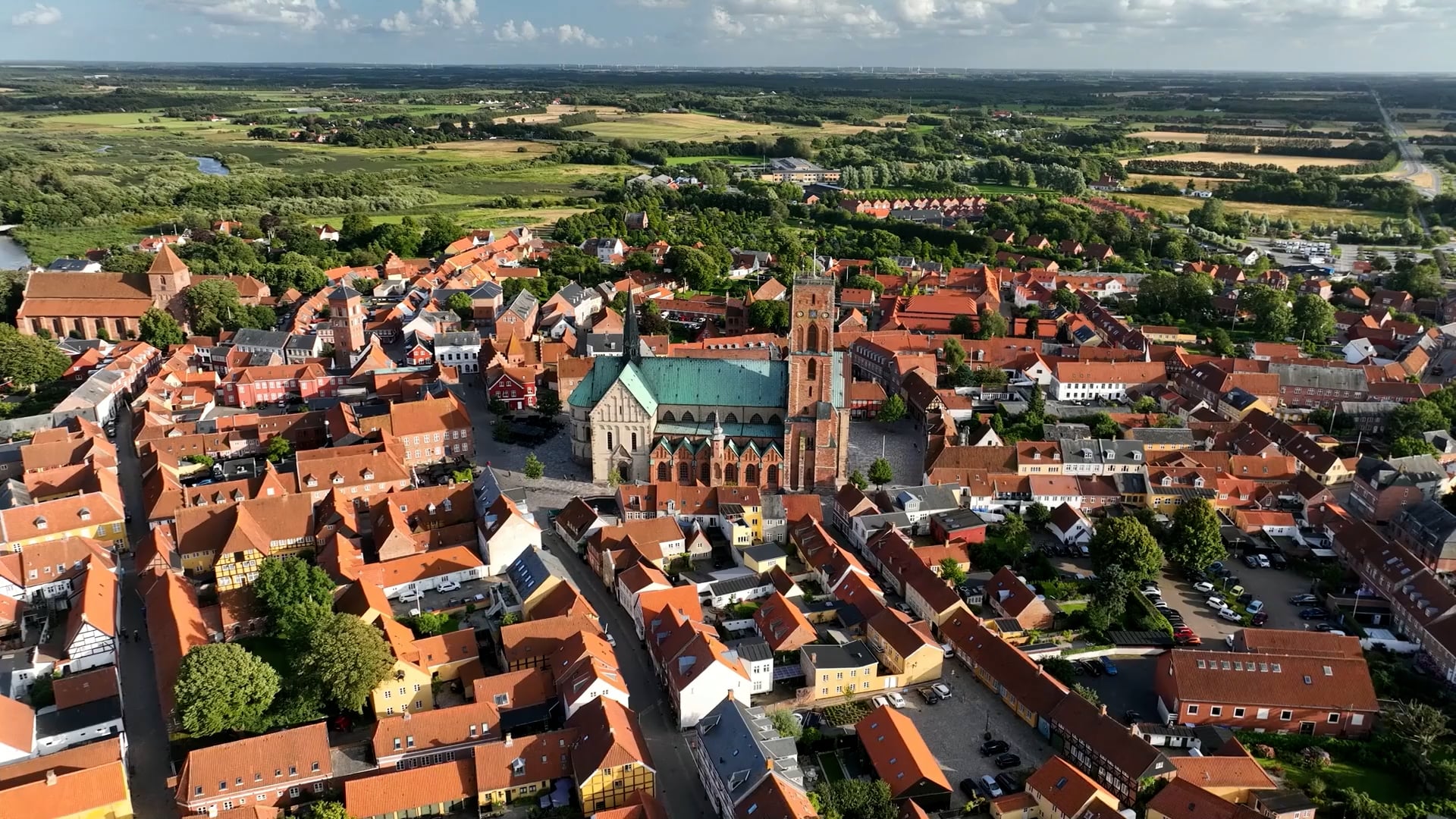 Ribe, Dánsko: Pohledy z dronu na středověkou majestátnost