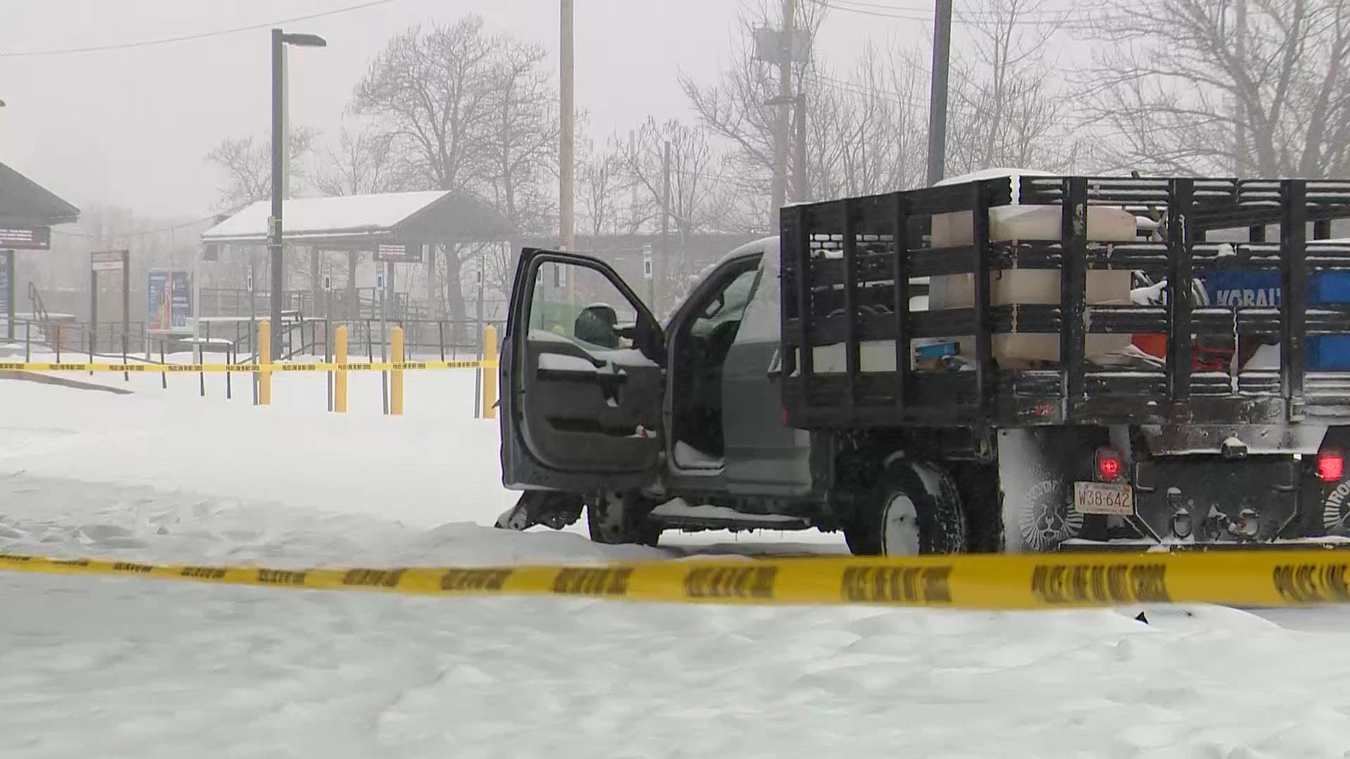 Plow truck crashes in Norwood
