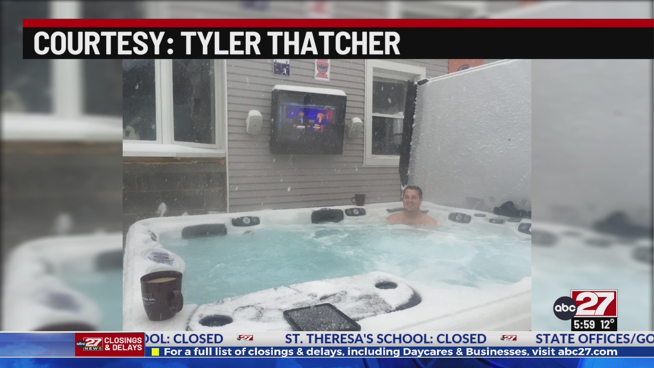 Two snowstorms a decade apart, back in the hot tub