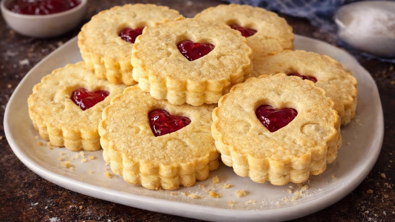 Jam sandwich biscuits recipe