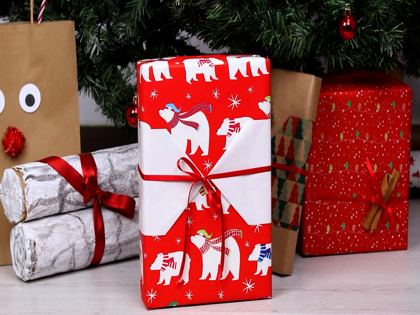 Festive gift wrapping for Christmas time