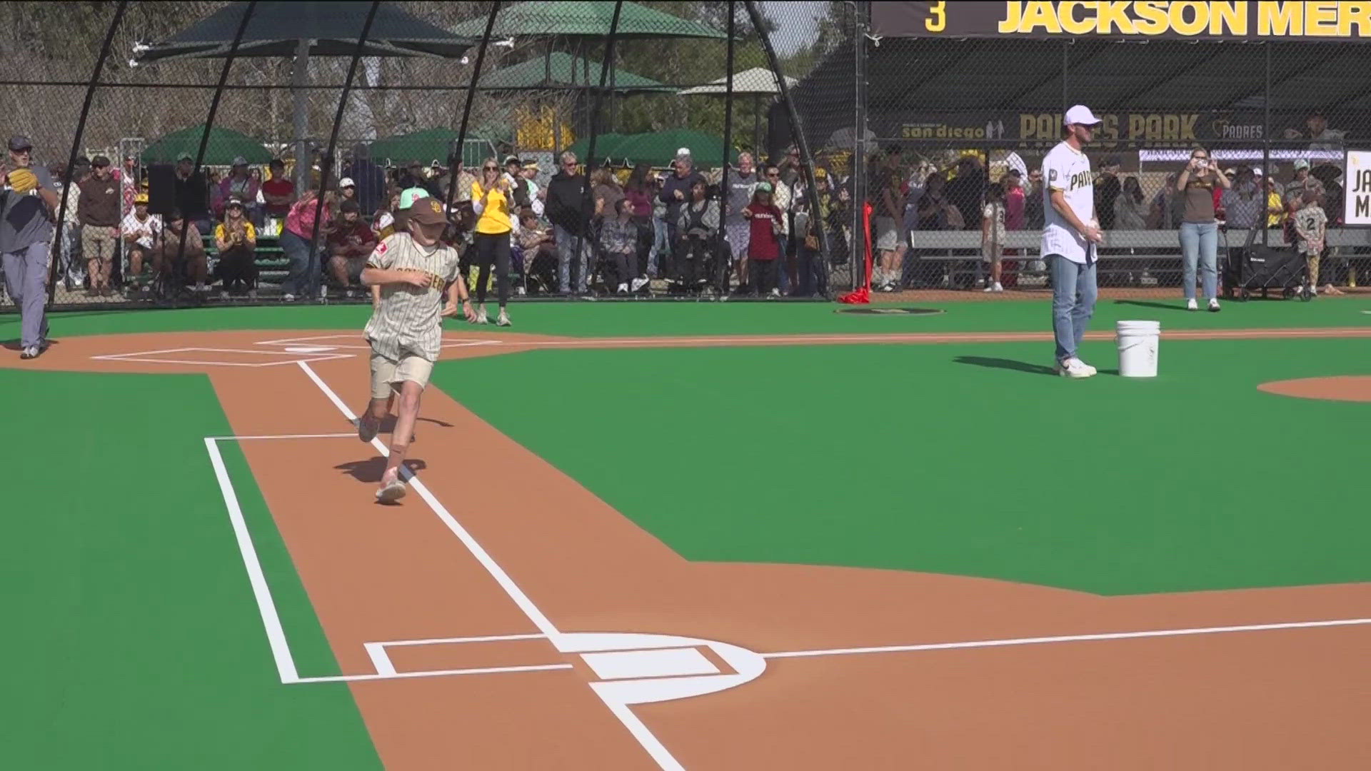 San Diego Padres unveil newly renovated Miracle League baseball field