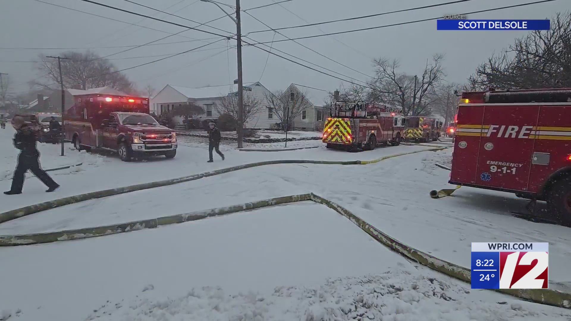 Crews battle fire in East Providence Sunday afternoon
