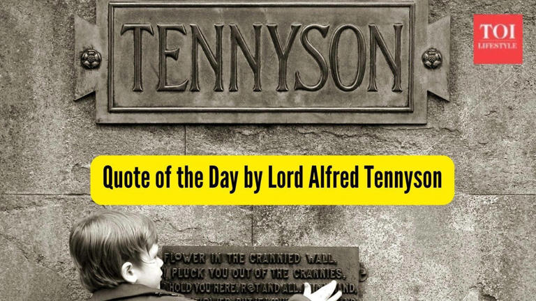 Quote of the day by Alfred Tennyson: "No man ever got very high by ...