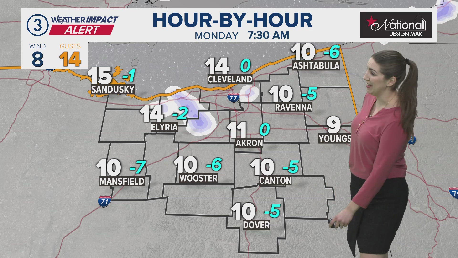 Cleveland area weather impact alert forecast: Snow tapers off, frigid ...