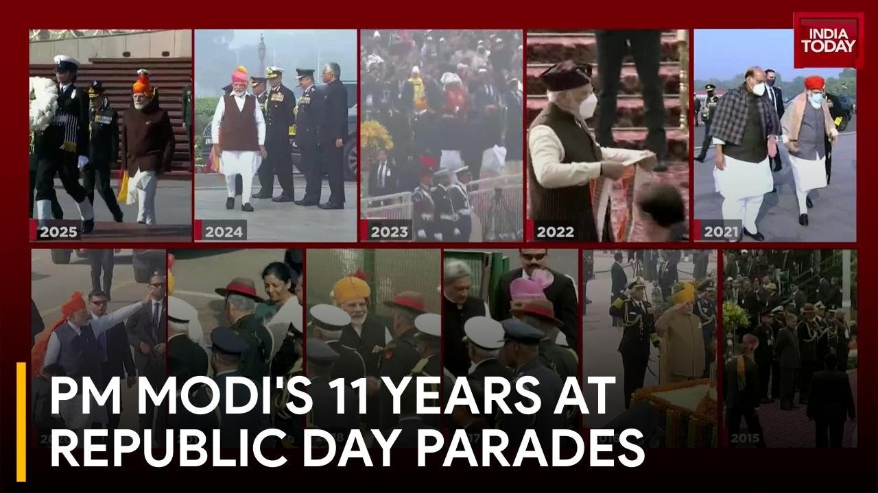 PM Narendra Modi's 11-year journey at Republic Day parades from 2015 to ...
