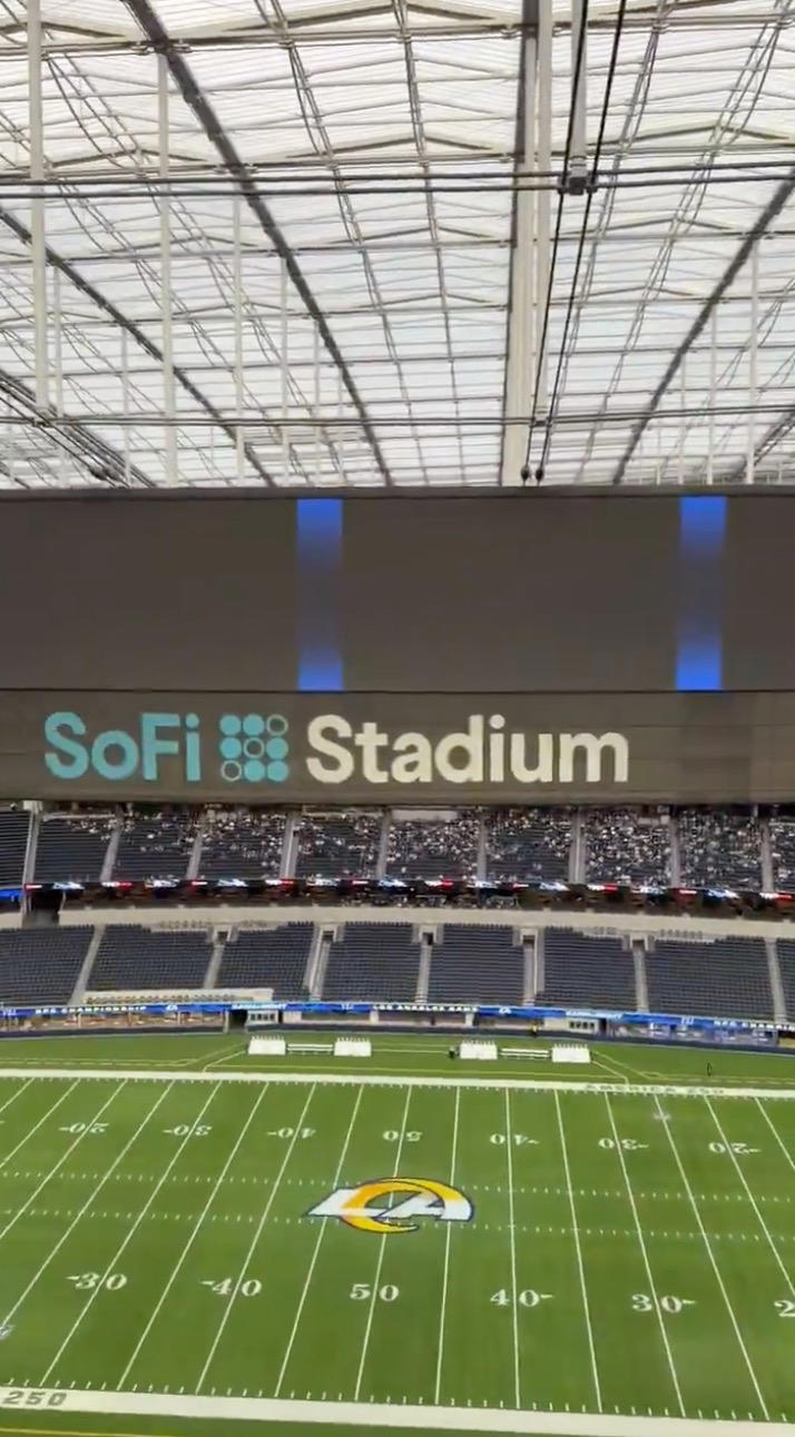 Rams’ watch party hits snag as SoFi Stadium screen goes dark