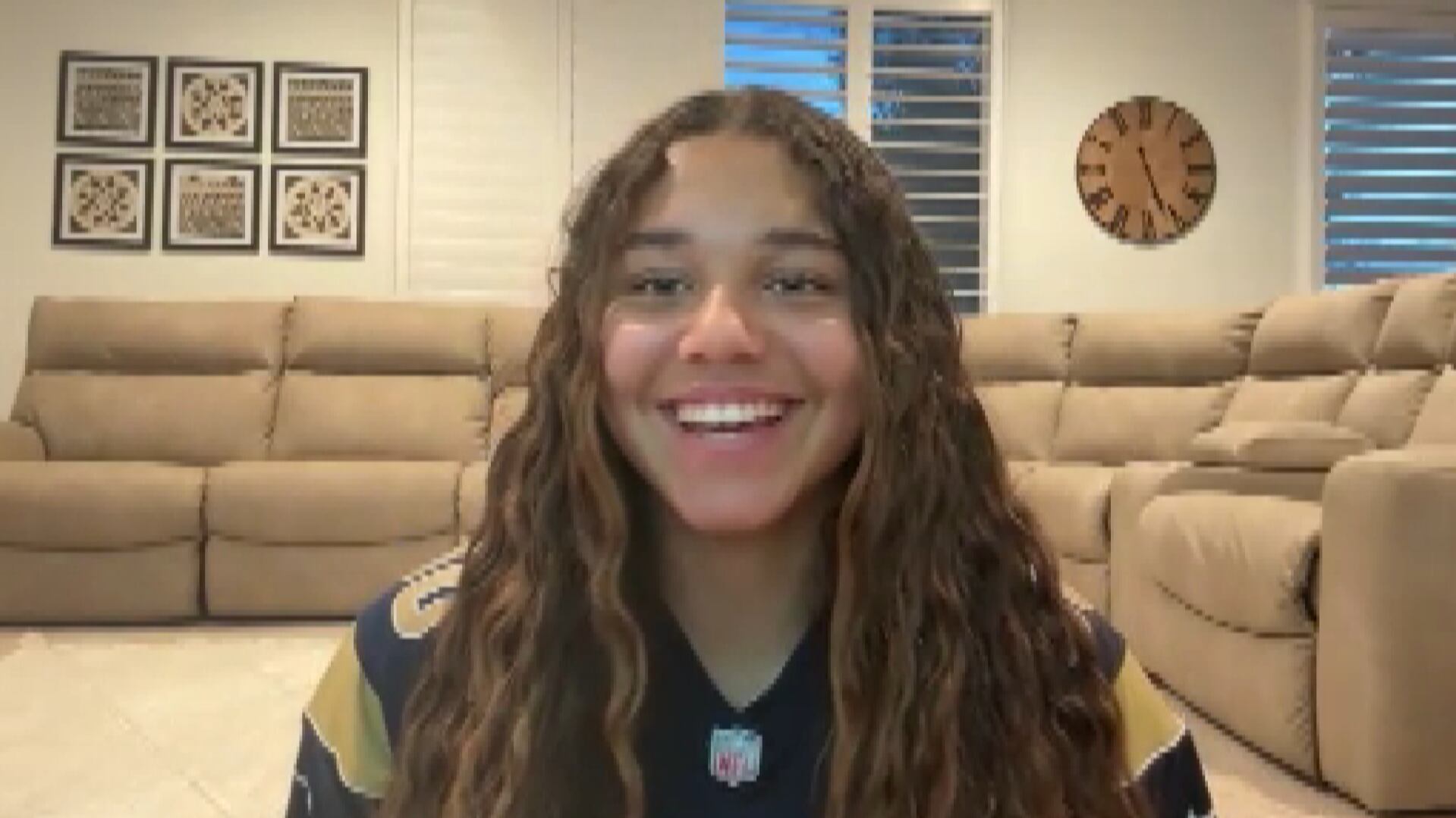 In complete shock: Makena Cook reacts to Nebraska flag football ...