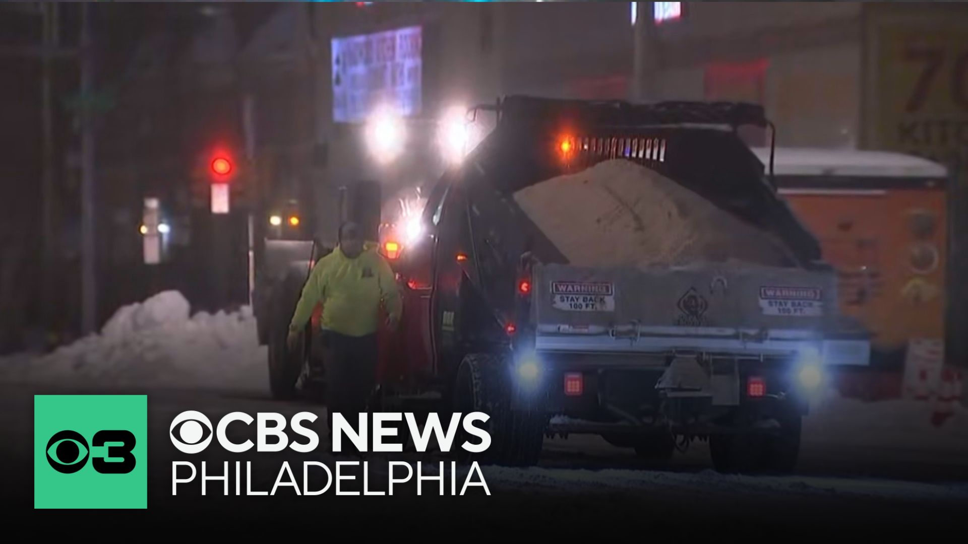 How much snow fell in Philadelphia region Sunday?