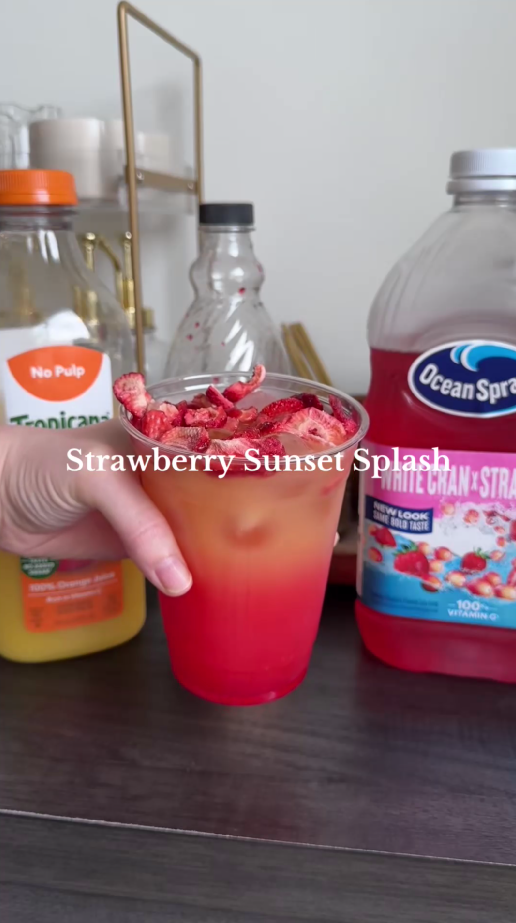 Learn how to make the perfect strawberry sunset splash