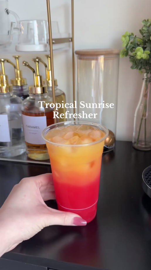 How to whip up a tropical sunrise sparkler drink