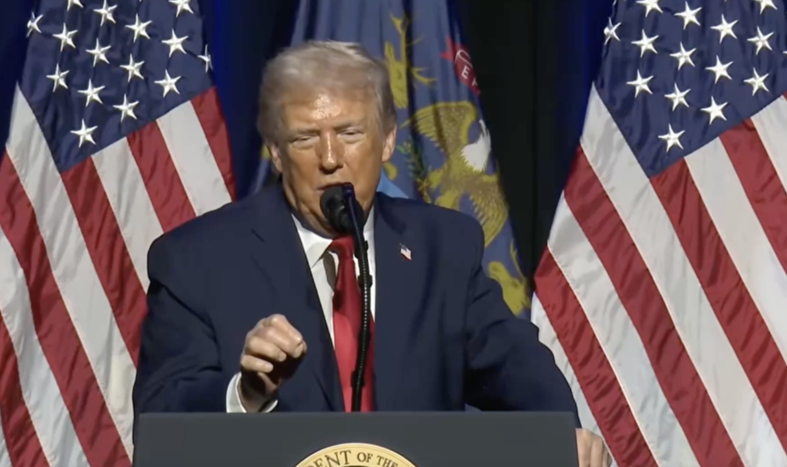 'It was the tariffs that made America strong and powerful': Trump makes ...