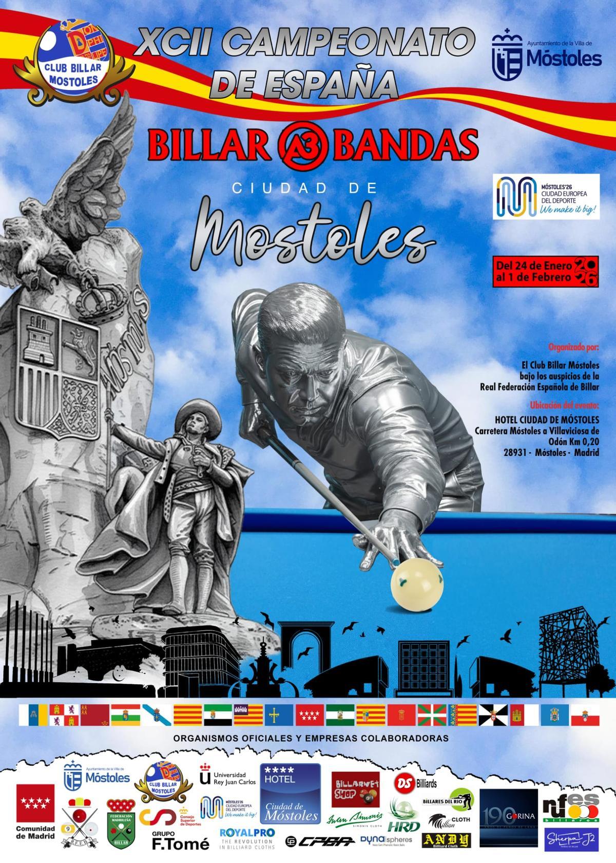 Móstoles acoge el Campeonato de España de billar a tres bandas con 165 ...