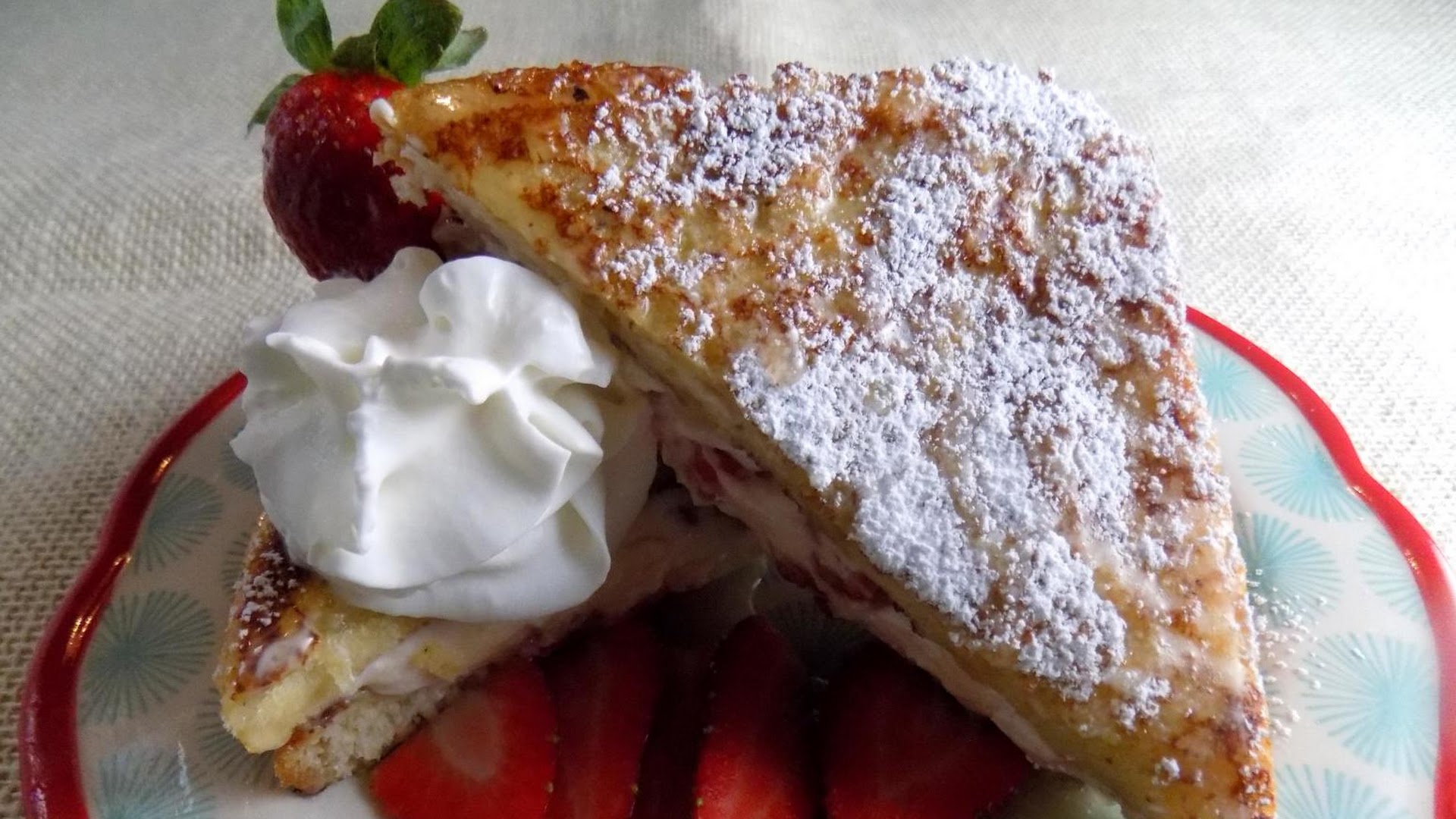 Holy cow, this French toast is delicious! Stuffed French toast