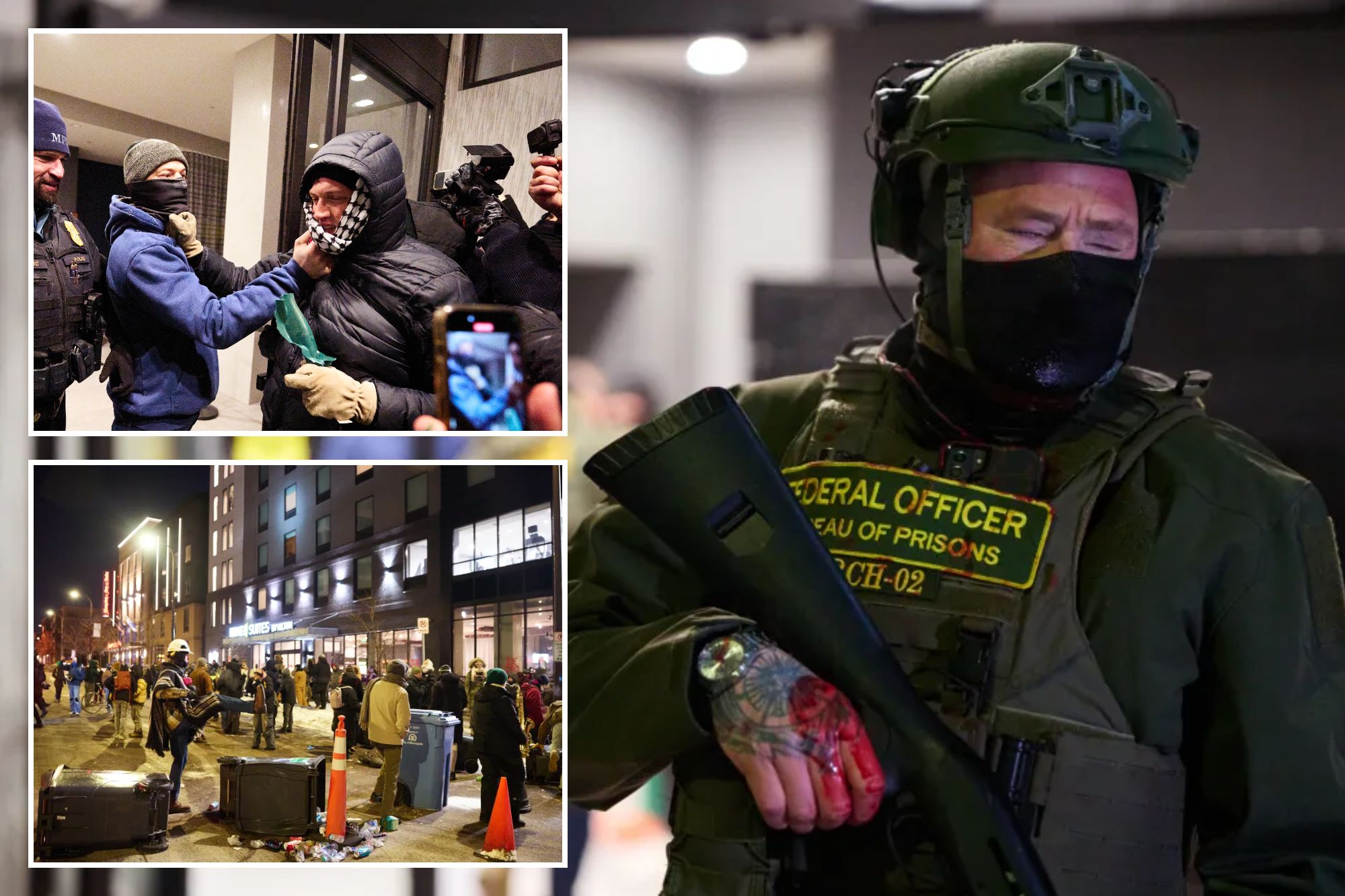 Violent anti-ICE protesters swarm Minnesota hotel they believe is ...