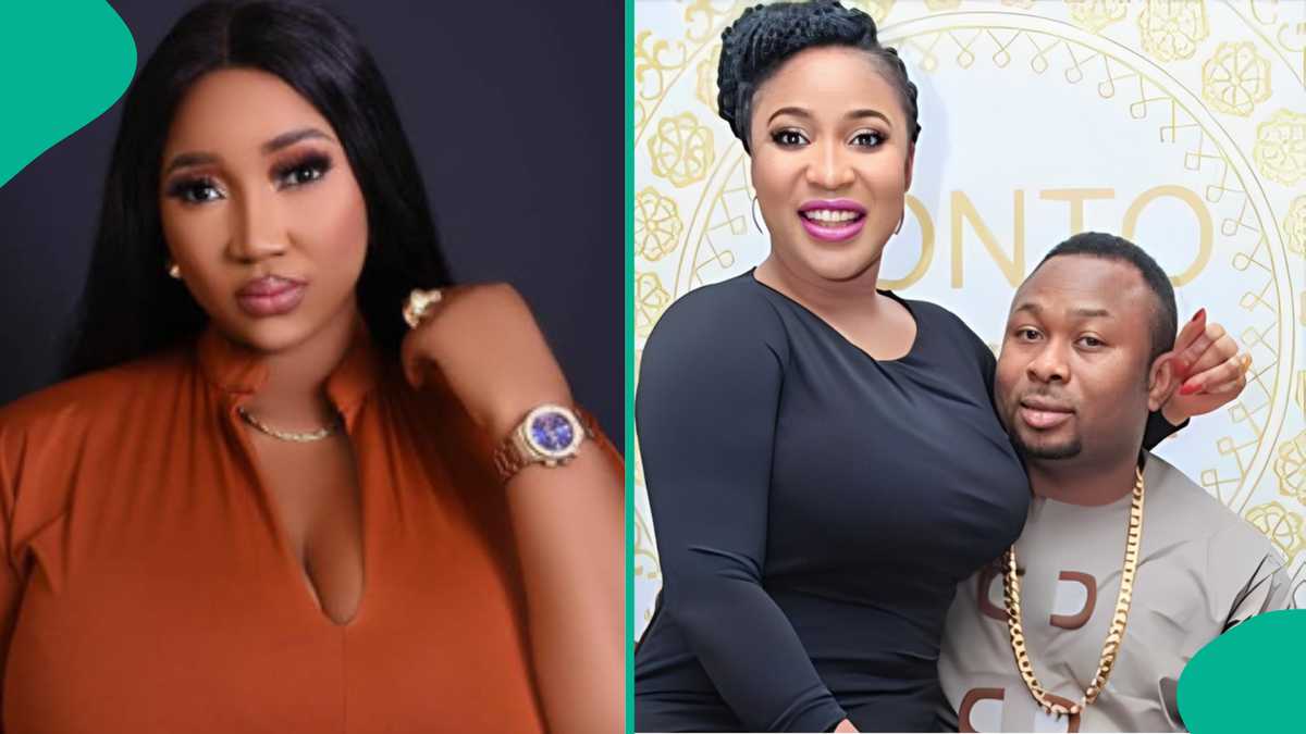 Actress Judy Austin reacts as Tonto Dikeh and ex-husband Olakunle ...