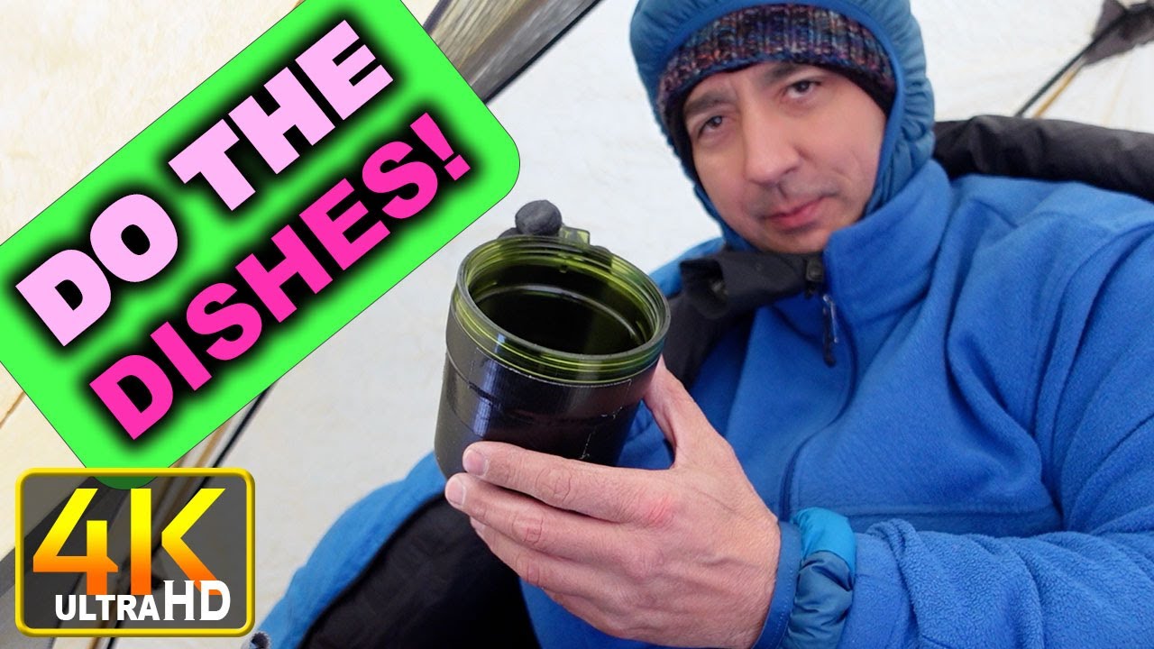 Winter Camping Cleaning Dishes Prevent Food Poisoning