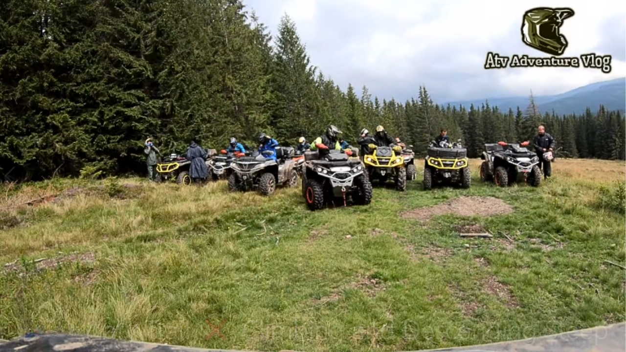 Crazy ATV trail climbing steep mountain terrain