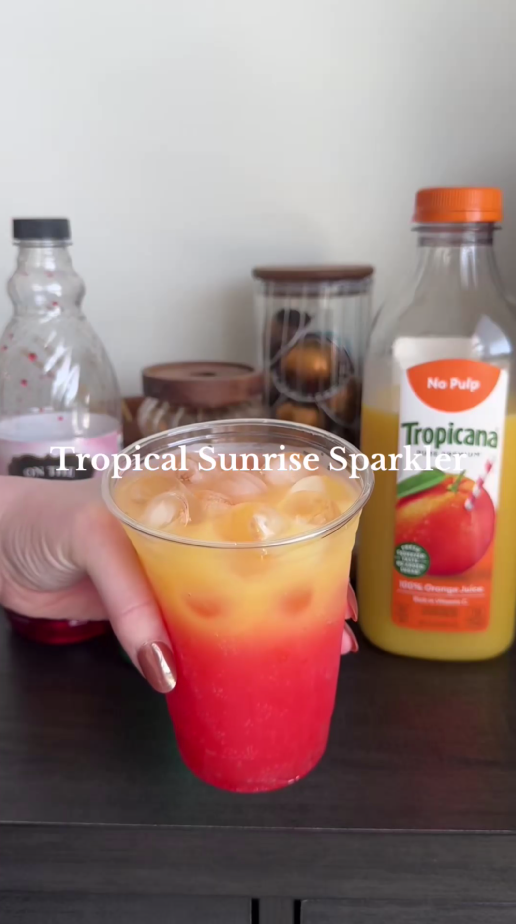 Step-by-step tropical sunrise sparkler tutorial