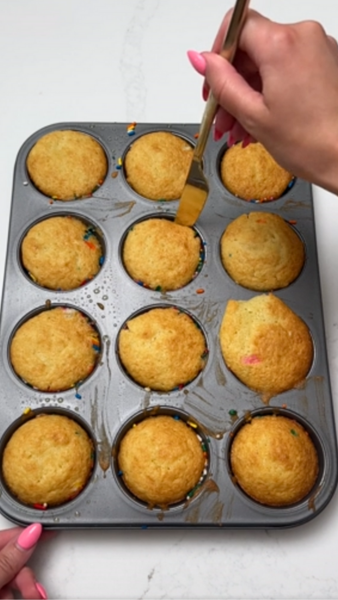 These sprinkle cupcakes made my day better