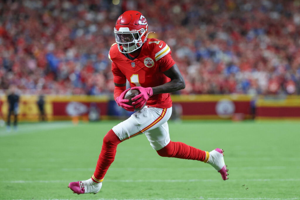 Xavier Worthy puts body on the line for 20k likes despite concerning injury