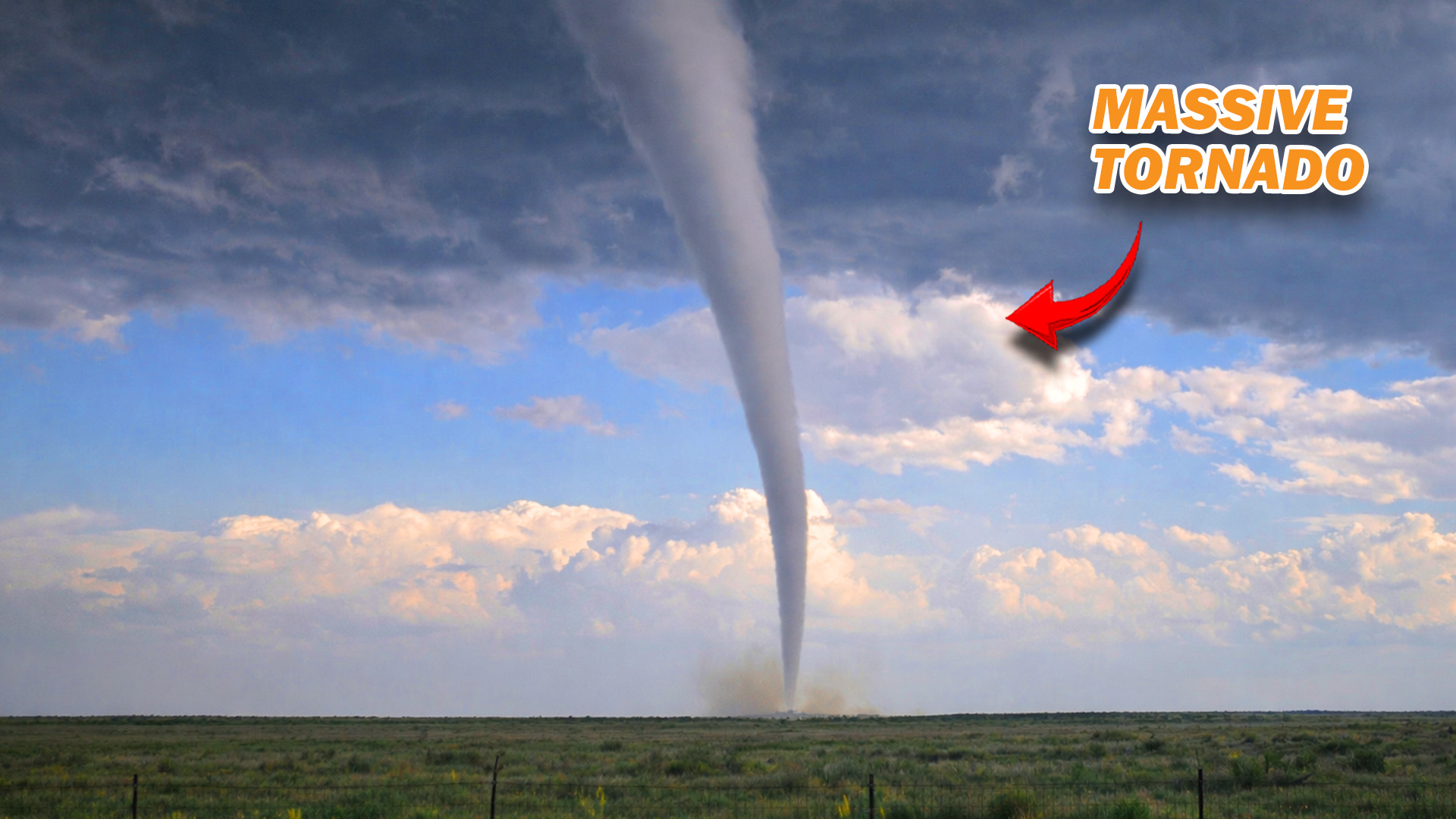 Enorme tornado vastgelegd op camera